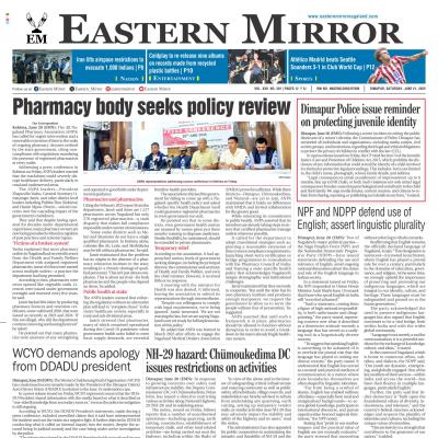 Eastern Mirror June 21, 2025 - Page 1 - Eastern Mirror Epaper