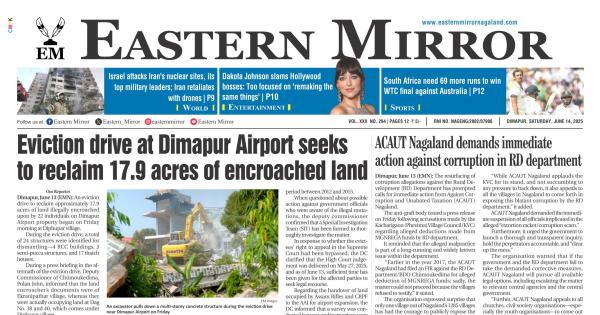 Eastern Mirror June 14, 2025 - Page 1 - Eastern Mirror Epaper