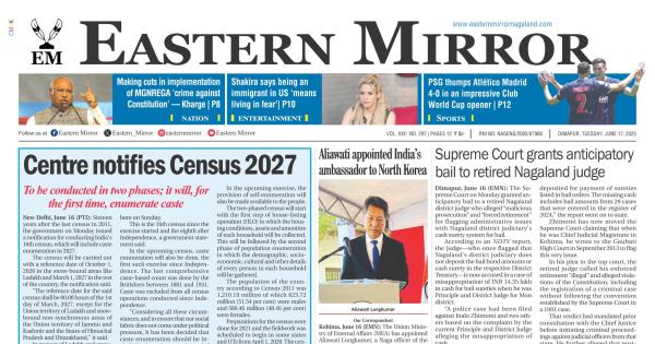 Eastern Mirror June 17, 2025 - Page 1 - Eastern Mirror Epaper